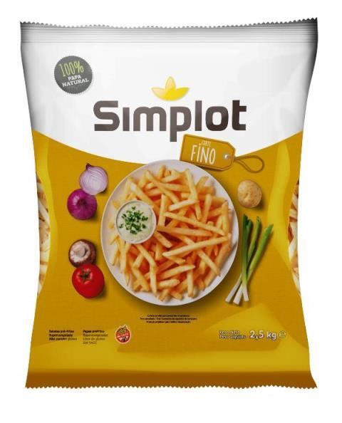 BATATA CONGELADA CORTE FINO SIMPLOT PACOTE 2,5KG | Deskontão Atacado