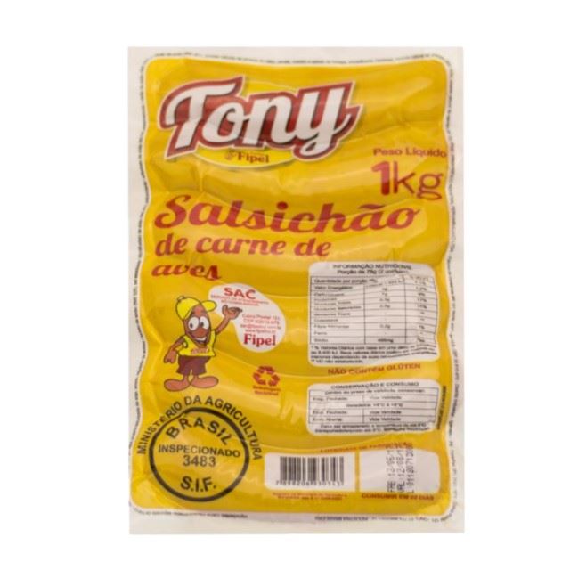 SALSICHÃO DE FRANGO TONY 1KG | Deskontão Atacado