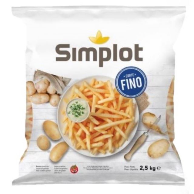 BATATA CORTE FINO CONGELADA SIMPLOT 2,5KG | Deskontão Atacado