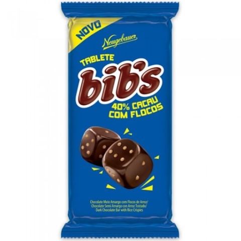 CHOCOLATE BIBS BARRA 40% CACAU COM FLOCOS 40G | Deskontão Atacado