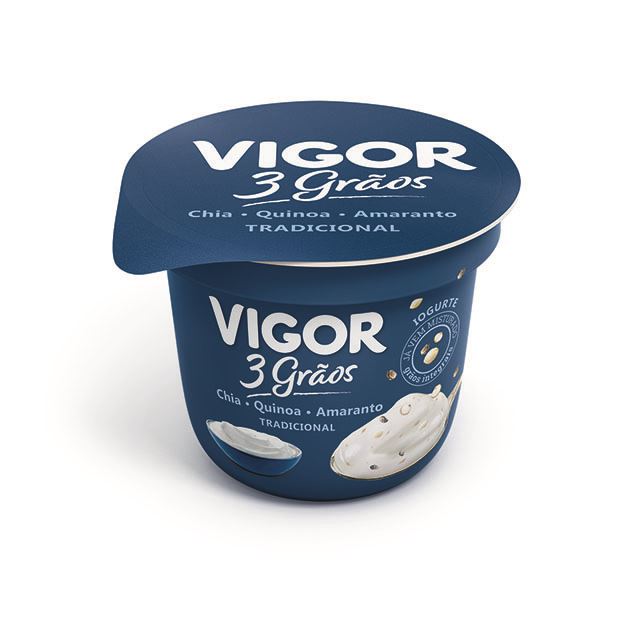 IOGURTE NATURAL 3 GRÃOS TRADICIONAL VIGOR 100G | Deskontão Atacado