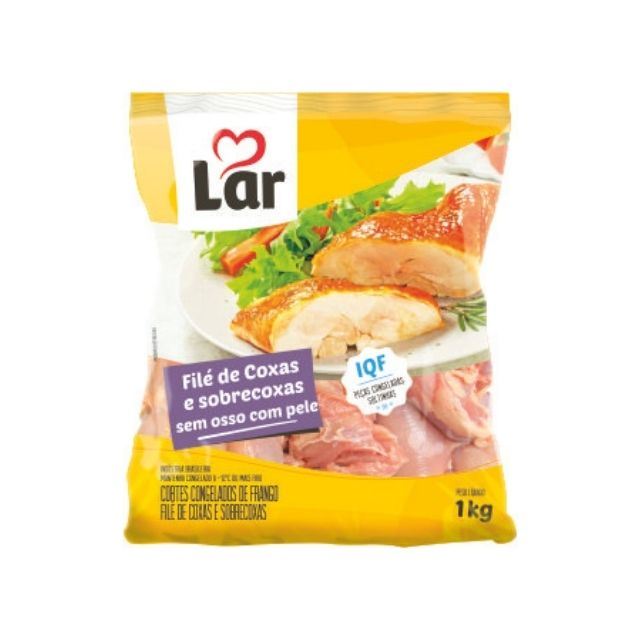 FILE DE COXA COM SOBRE COXA FRANGOLAR IQF 1KG | Deskontão Atacado
