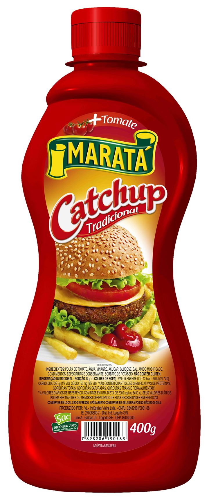 CATCHUP TRADICIONAL MARATA 400G | Deskontão Atacado